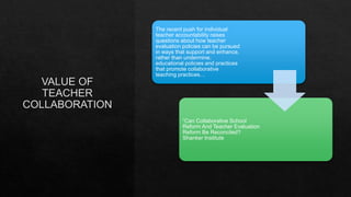 PROFESSIONAL COLLABORATION (1).pptx | Educational Assessment | Education