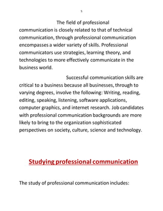 Professional communication | DOCX