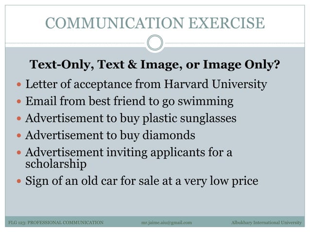 Professional Communication 1 - Basic Elements | PPT