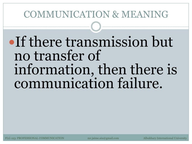 Professional Communication 1 - Basic Elements | PPT