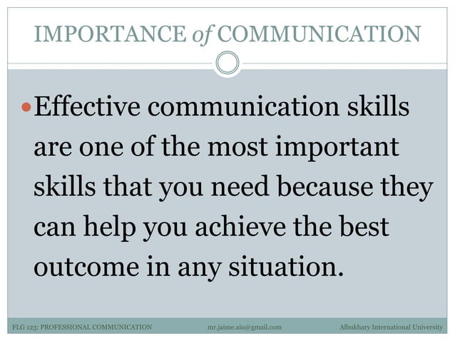 Professional Communication 1 - Basic Elements | PPT