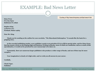 Professional Communication 3 - Examples | PPTX | Publishing Industry ...