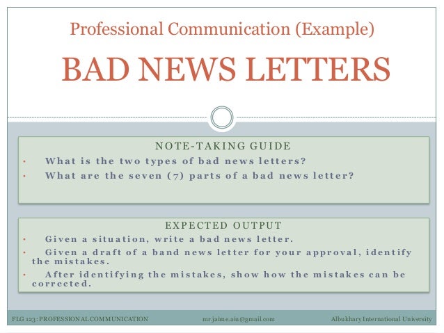 Professional Communication 3 - Examples