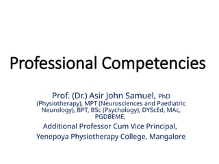Professional Competencies (Physiotherapy) | PPTX