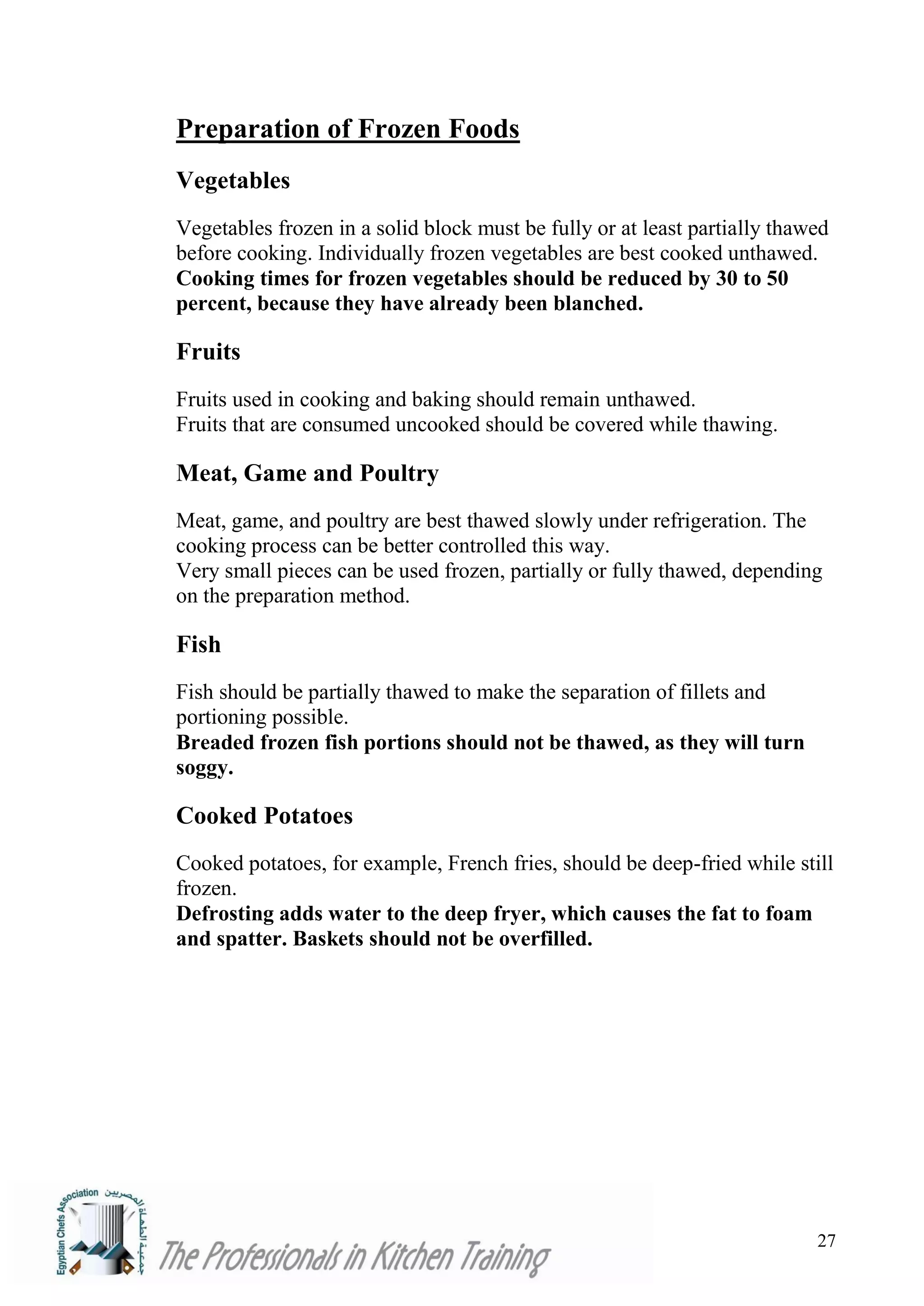 Professional cooking techniques student manual | PDF