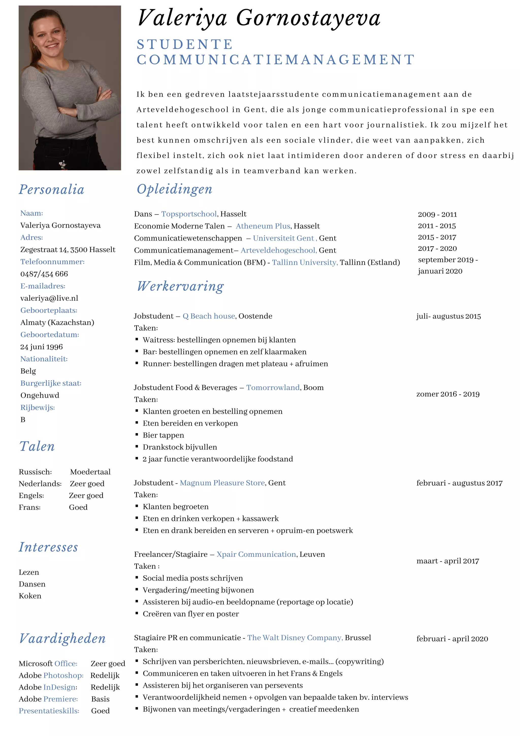 Professional cv 2020 valeriya_g. | PDF | Business and Finance