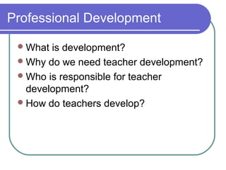 Professional development | PPT