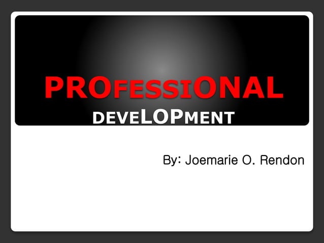 Professional development | PPT