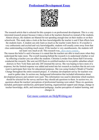 Professional Development Essay | PDF
