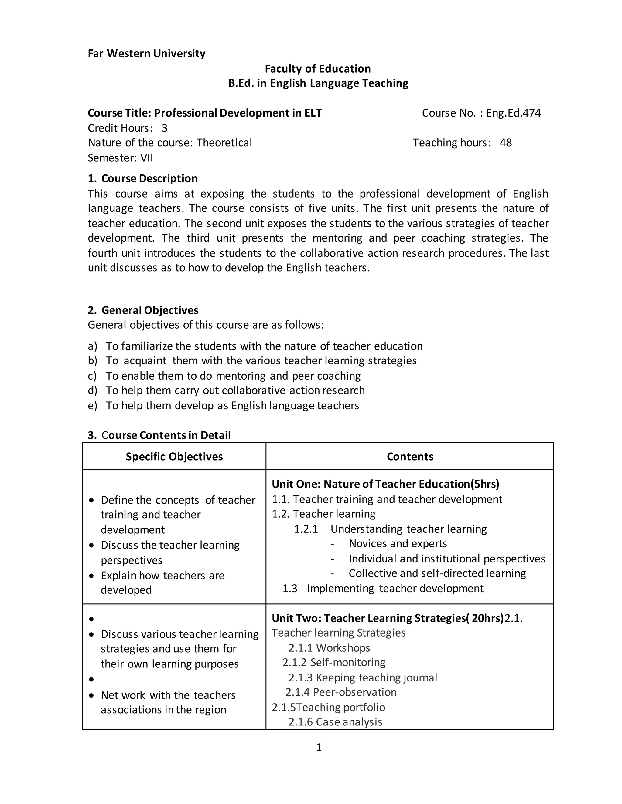 Professional development in elt | DOCX