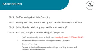 Professional development in MCQ writing | PPTX