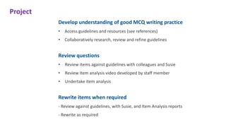 Professional development in MCQ writing | PPTX