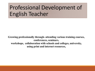 Professional Development of English Teacher | PPTX