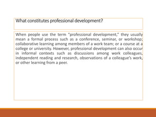 Professional Development of English Teacher | PPTX