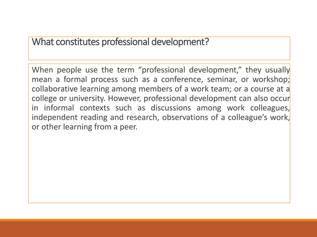 Professional Development of English Teacher | PPTX | Professional ...