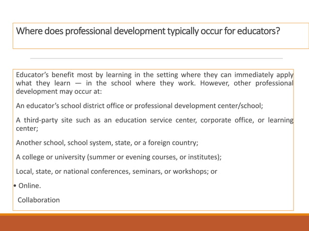 Professional Development of English Teacher | PPTX | Professional ...