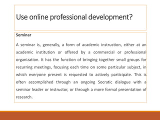 Professional Development of English Teacher | PPTX