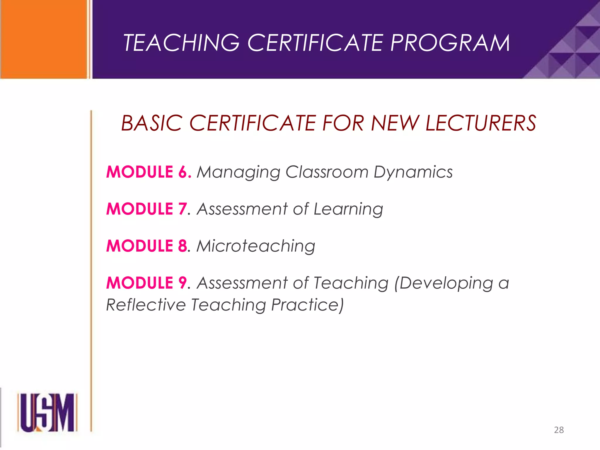 Developing an Academic Professional development program | PPT