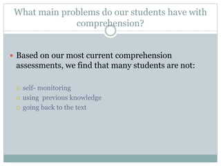 Reading Comprehension Professional Development Session | PPTX ...