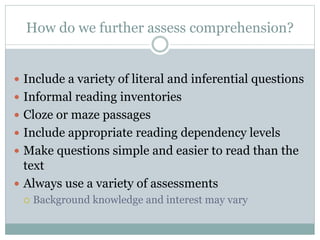 Reading Comprehension Professional Development Session | PPTX ...