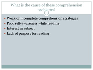 Reading Comprehension Professional Development Session | PPTX ...