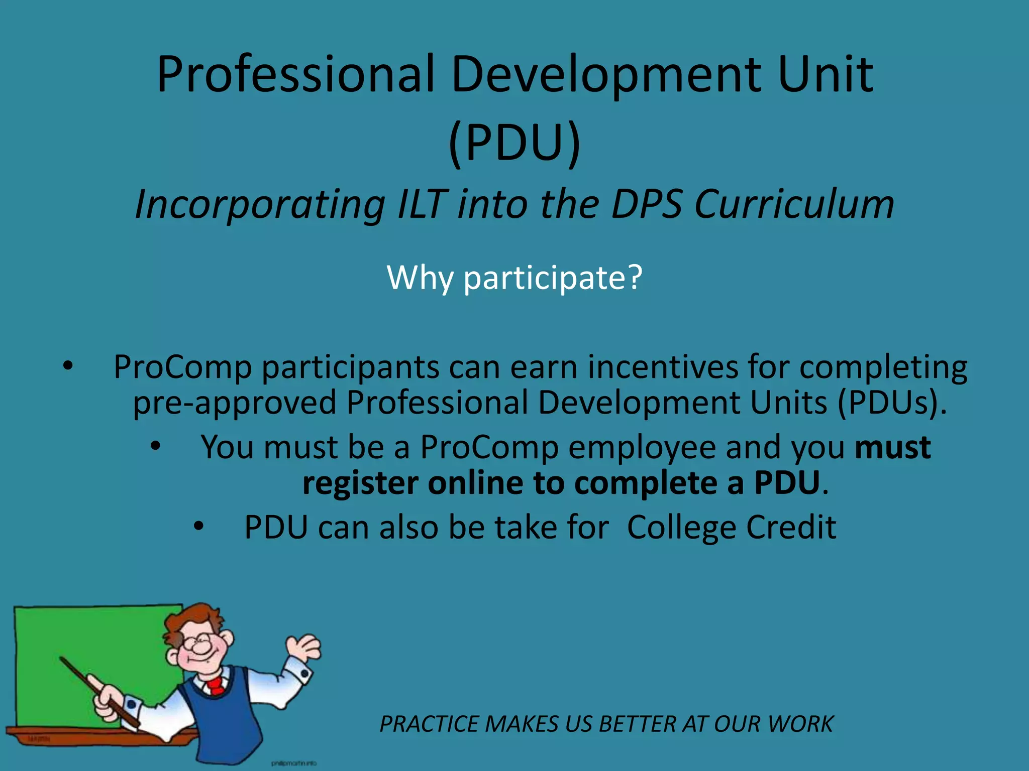 Professional development unit (pdu) 2012 13 | PPT