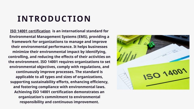 Enhancing Environmental Management Systems: ISO 14001 CERTIFICATION | PPTX | Green Solutions ...