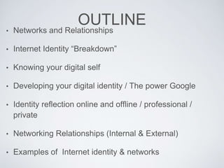 Developing Your Digital Identity | PPTX