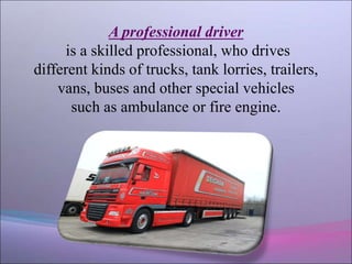 Professional driver | PPT
