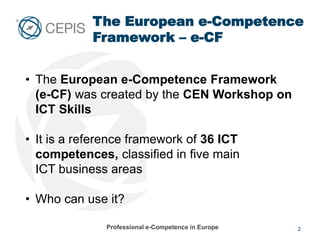 Professional e-Competence in Europe | PDF | Professional School ...