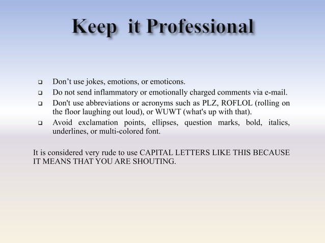 Professional e mail presentation | PPTX