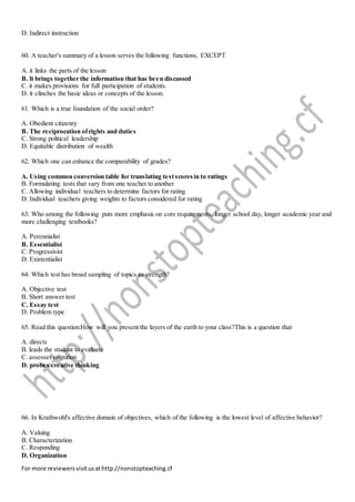 LET Sample Exam Professional education set a | DOCX