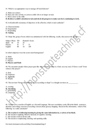 LET Sample Exam Professional education set a | DOCX
