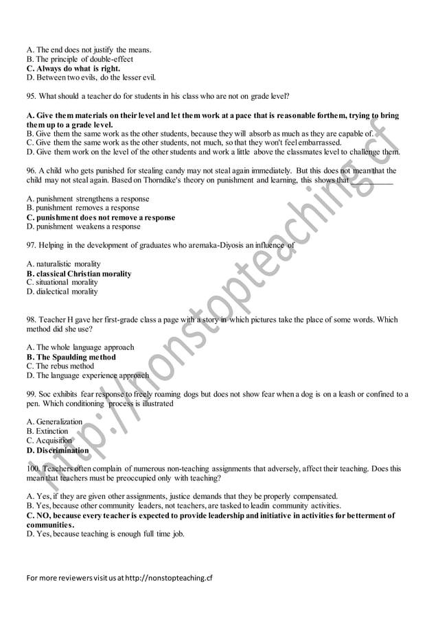 LET Sample Exam Professional education set a | DOCX