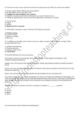 LET Sample Exam Professional education set a | DOCX