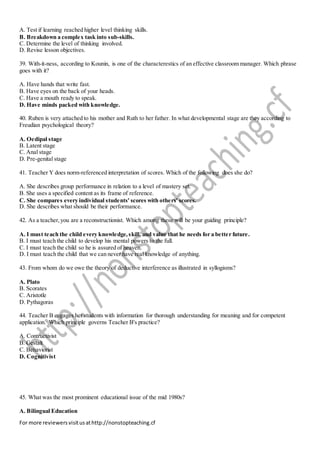 LET Sample Exam Professional education set a | DOCX