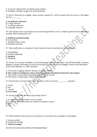 LET Sample Exam Professional education set a | DOCX