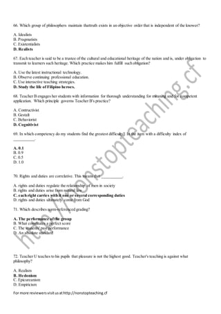 LET Sample Exam Professional education set b | DOCX