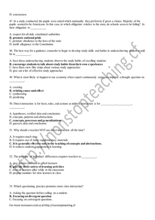 LET Sample Exam Professional education set b | DOCX