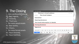Formal Professional Emails - By Abd Al-Rahman Habiba | PPTX