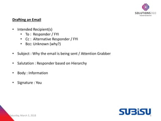 Professional email writing | PPTX