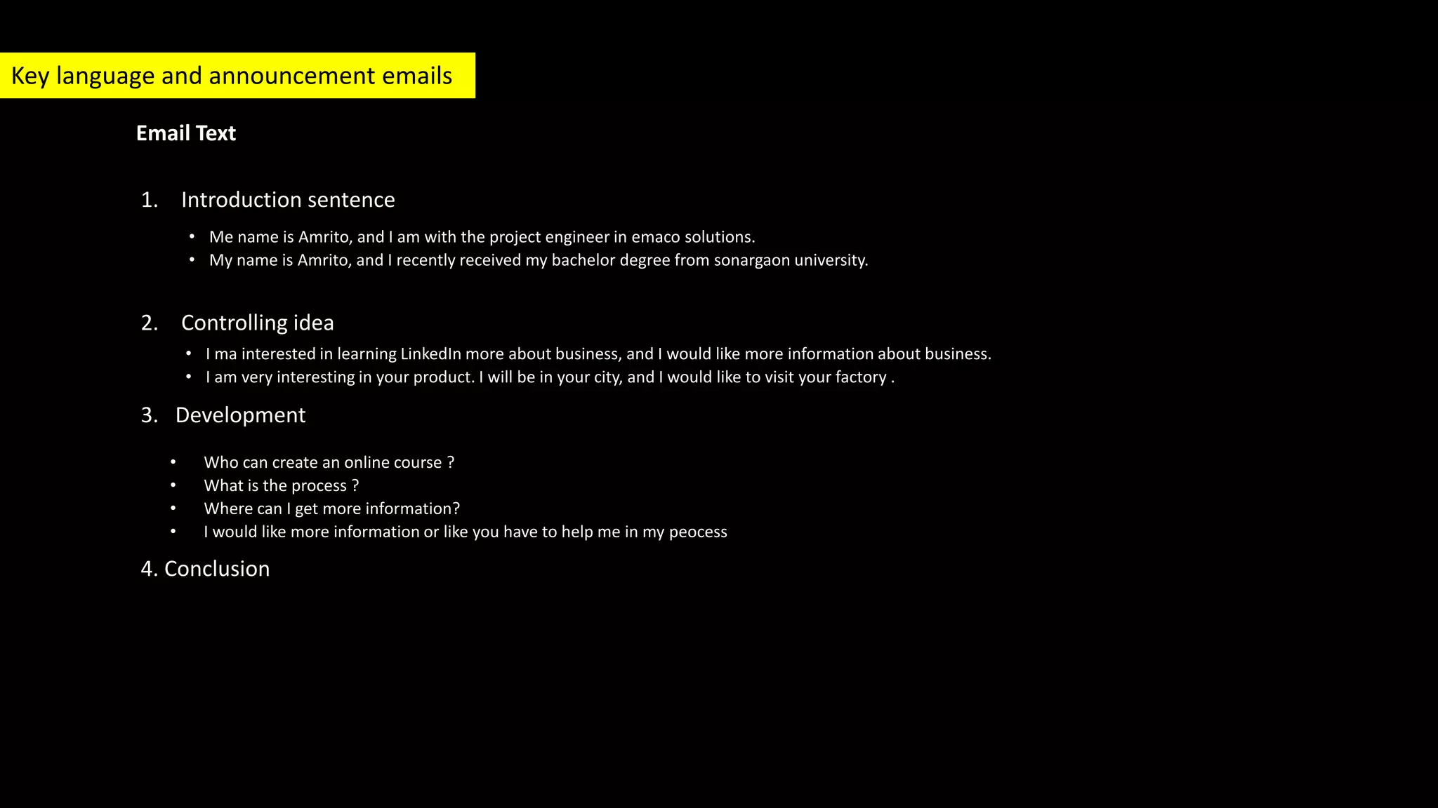 Professional email writing | PPTX