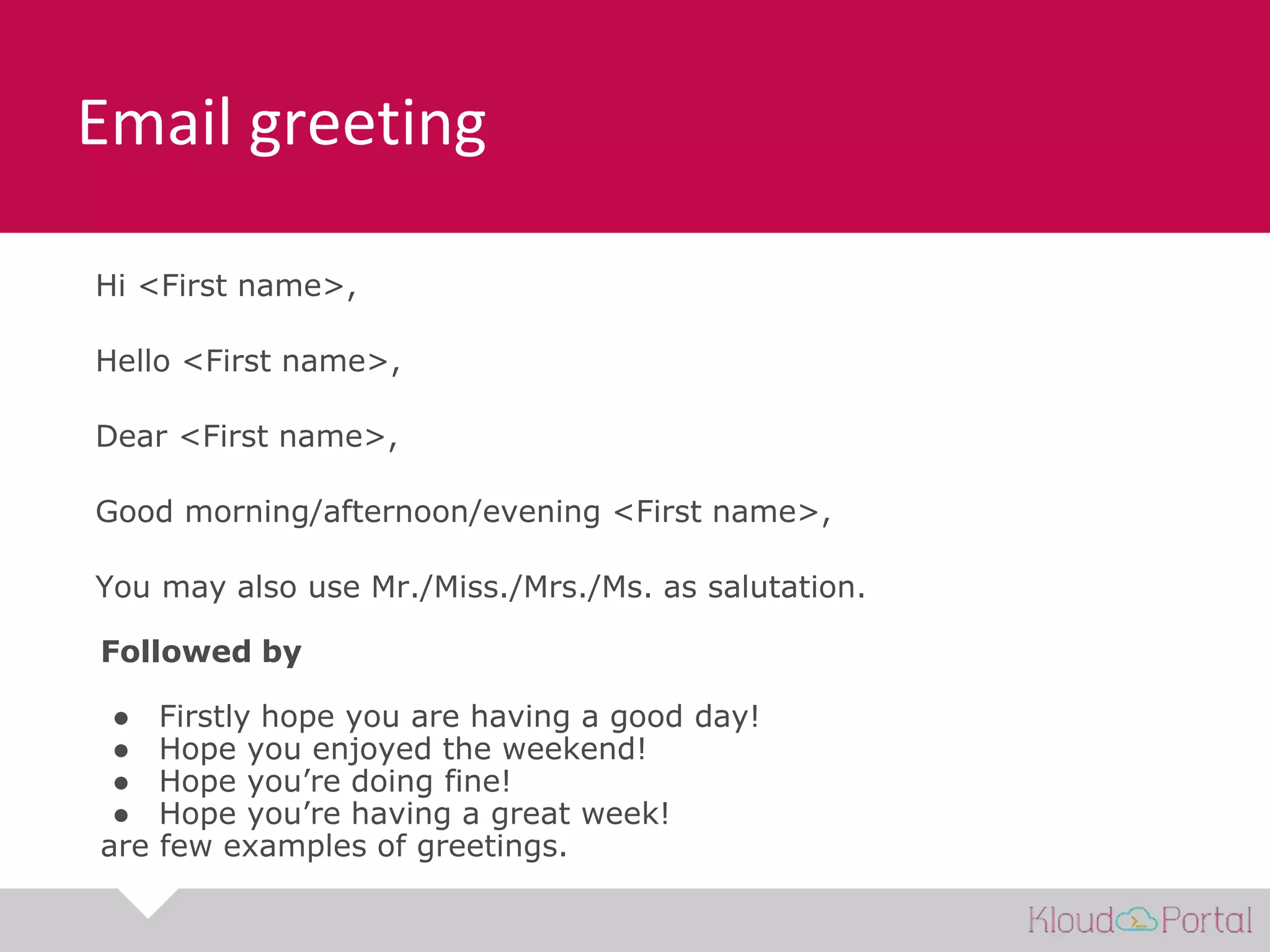 Professional email writing Workshop | PPTX