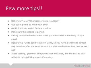 Professional email writing Workshop | PPTX