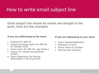 Professional email writing Workshop | PPTX