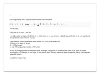 Professional email writing Workshop | PPTX