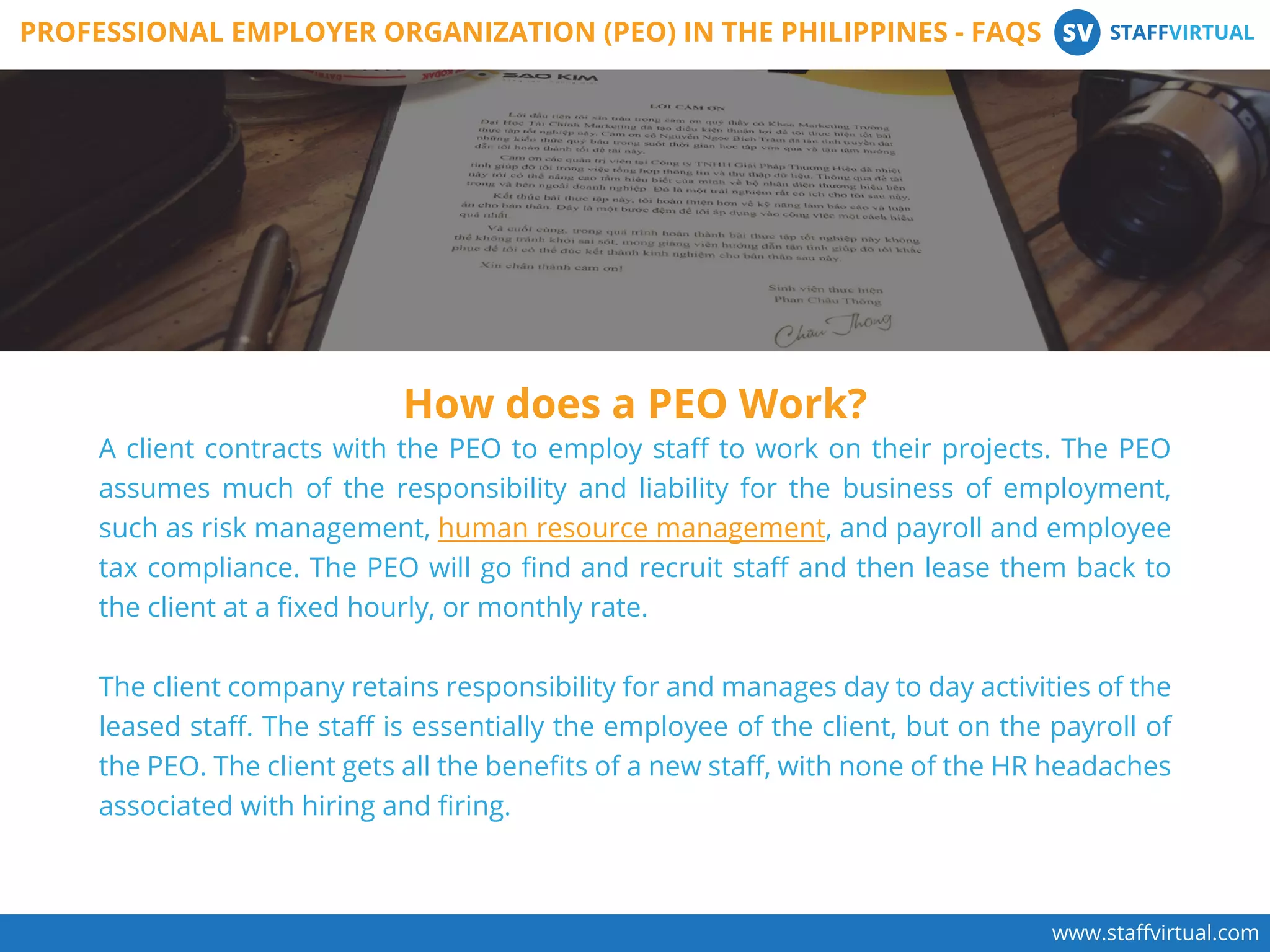 Professional Employer Organization (PEO) in the Philippines - FAQs | PPT