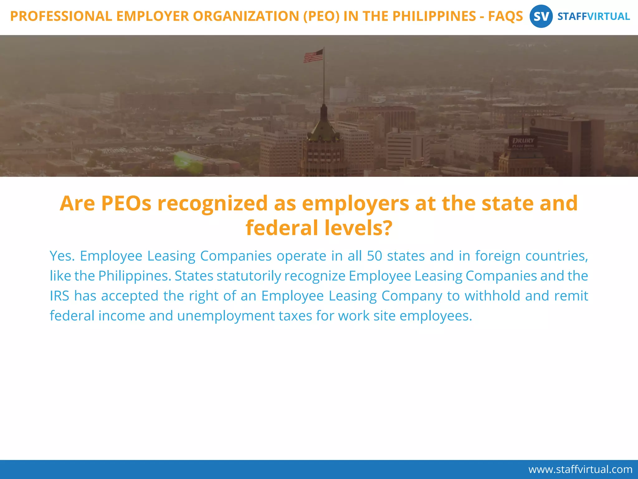Professional Employer Organization (PEO) in the Philippines - FAQs | PPT