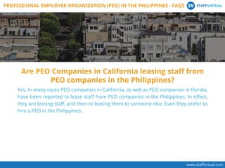 Professional Employer Organization (PEO) in the Philippines - FAQs | PPT