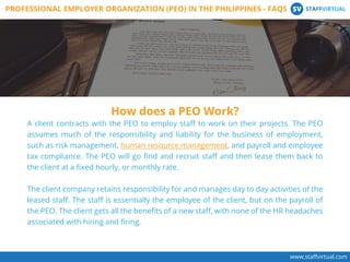 Professional Employer Organization (PEO) in the Philippines - FAQs | PPT
